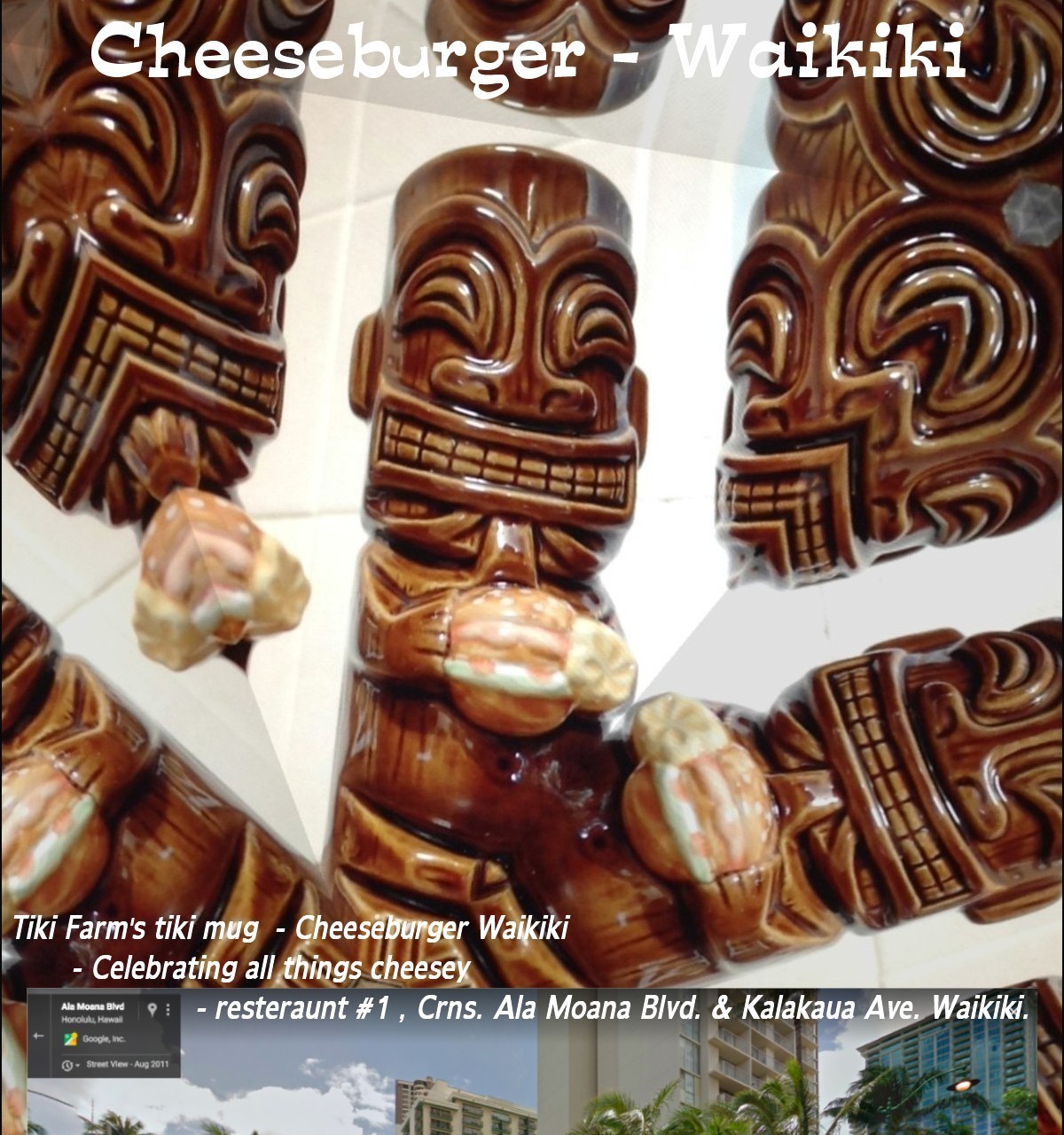 Tiki Focus – Tiki Farm’s Cheeseburger TM – Waikiki, HI. | Tiki Obscure